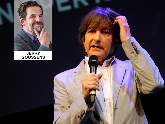 Jerry smeert een potje Calvé uit op de vloer van de woonkamer, als ...