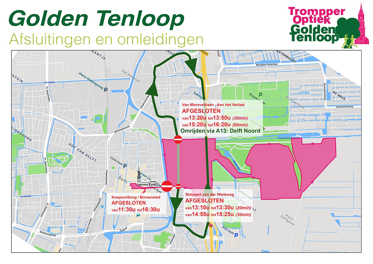 Bereikbaarheid Golden Tenloop 2026: deze wegen zijn afgesloten | Foto ...