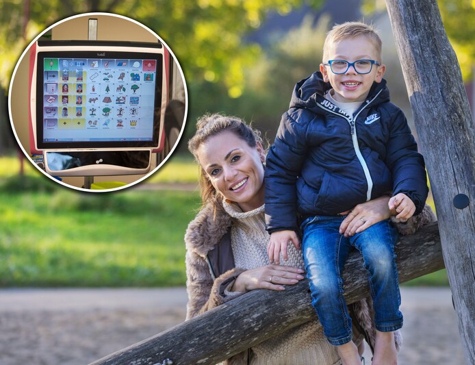 Levani (4) kan niet praten, maar dankzij computer heeft hij eindelijk een stem: ‘Brood met ...