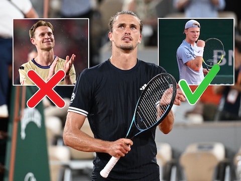 Alexander Zverev verwart Roland Garros-tegenstander Jesper de Jong met ...