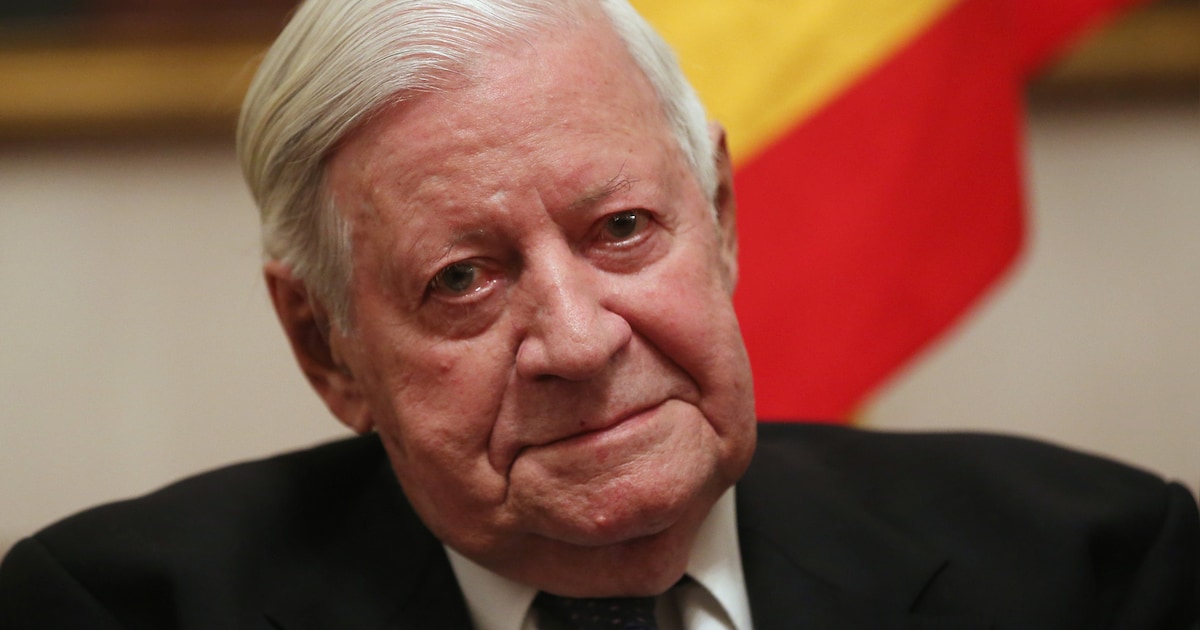 Voormalig Duitse kanselier Helmut Schmidt overleden | Nieuws | AD.nl