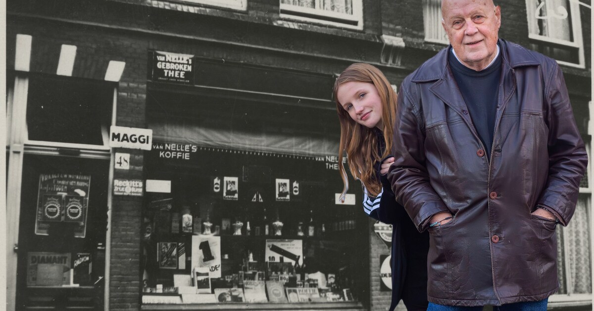 De kruidenierswinkel ontdekte ik pas met een vergrootglas op de foto ...