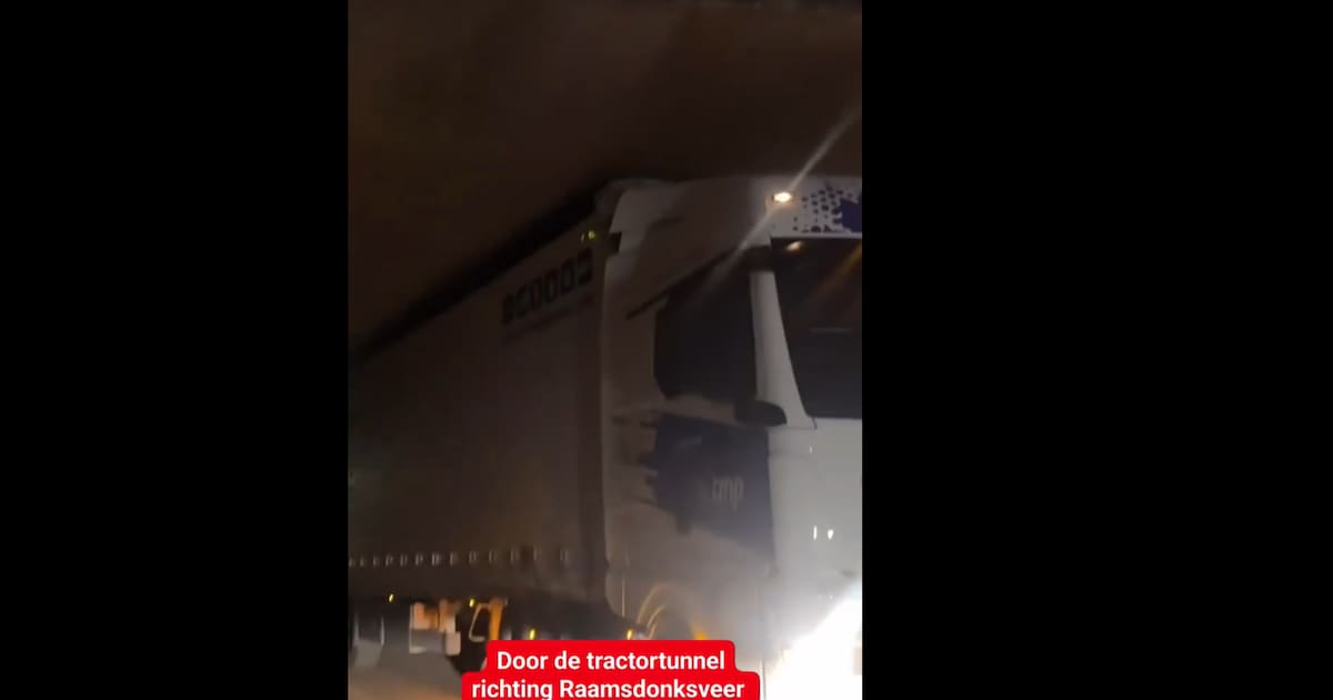 Chauffeur rijdt zich klem in tractortunnel bij Hank door afsluiting van ...