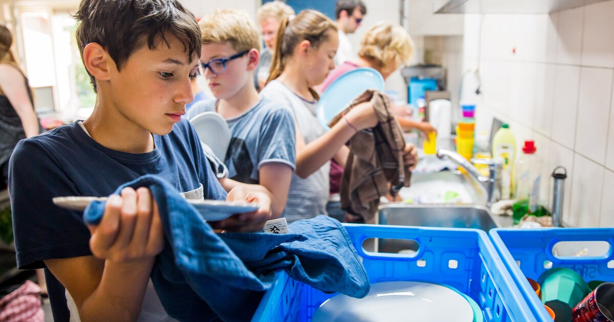 Met groep acht op kamp: een middag zwemmen in plaats van douchen ...
