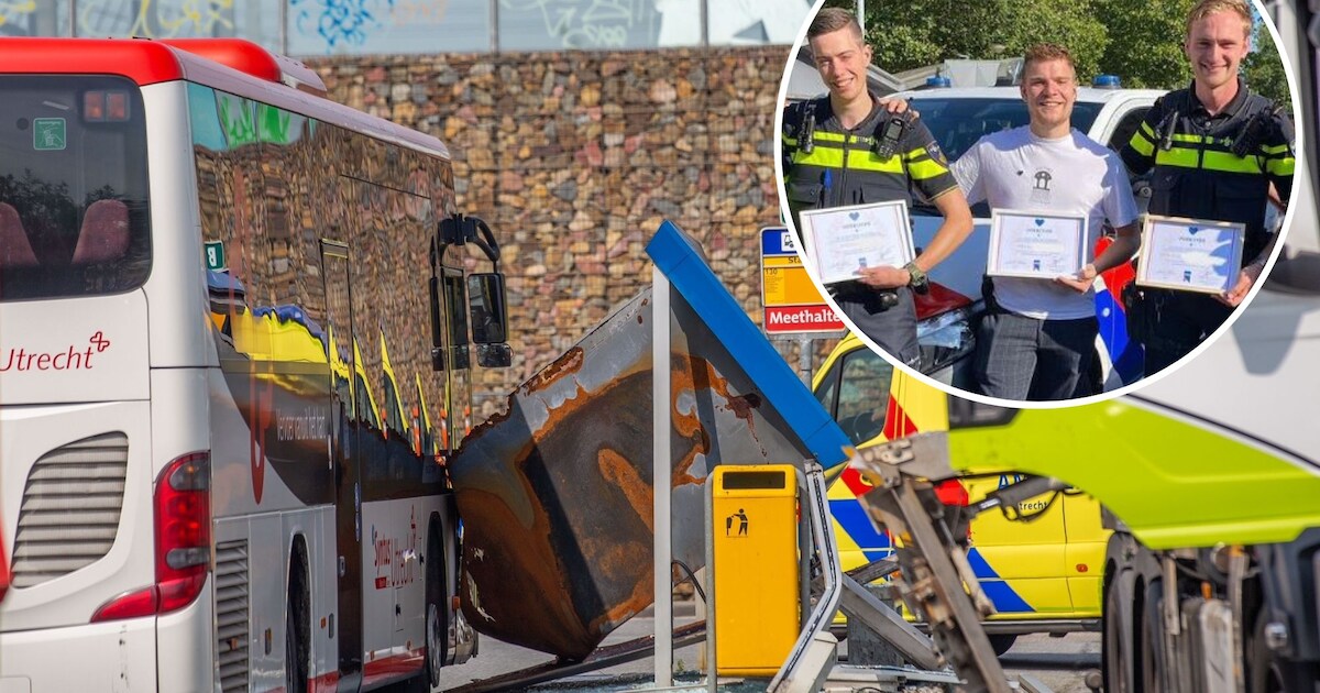 Studenten helpen slachtoffers ingestort bushokje Breukelen: 'Geen ...