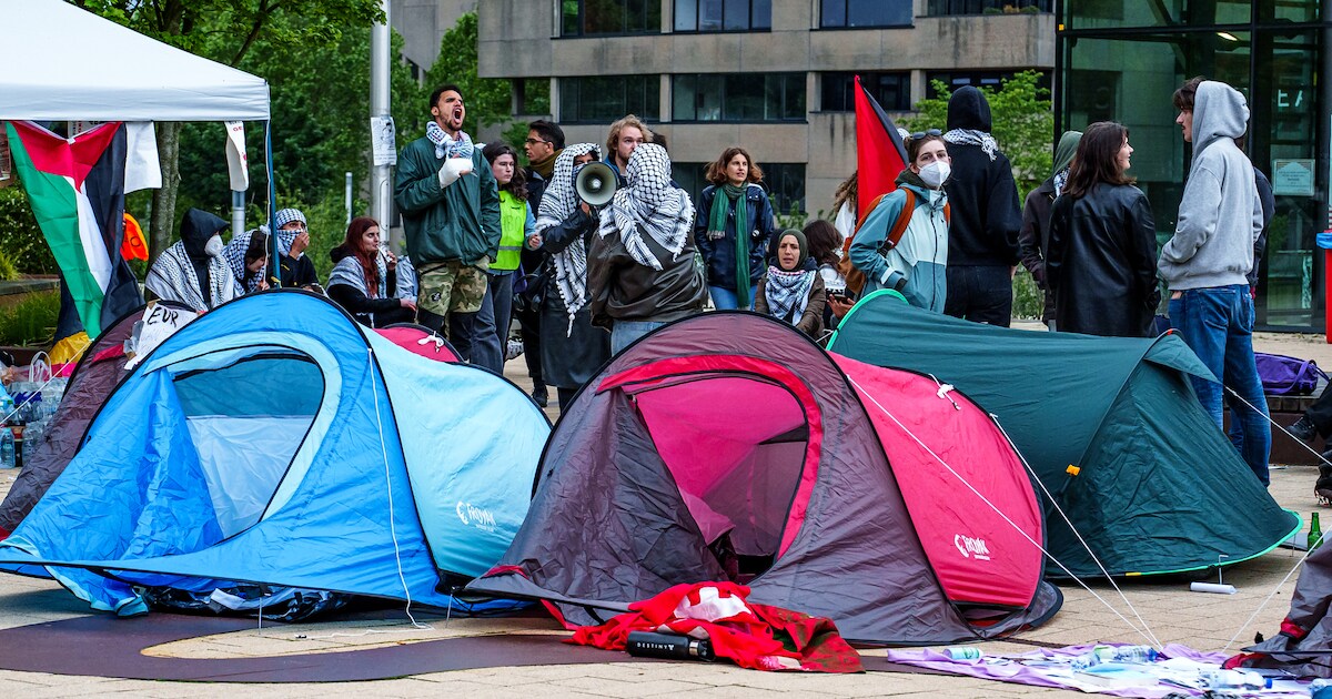 Rotterdamse studenten slapen in tentjes op campus voor vreedzaam ...