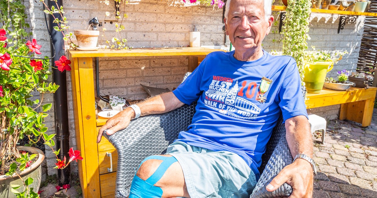 Numansdorper Kees in 't Veld maakte zijn Vierdaagse-debuut op 80-jarige ...