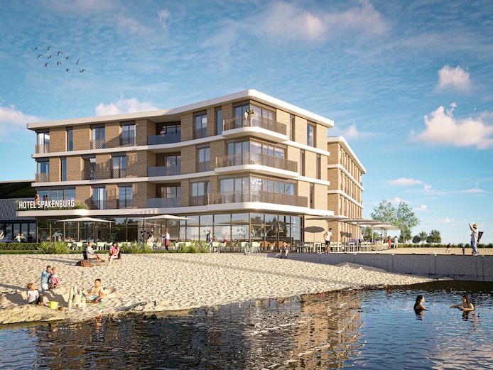 Weids uitzicht op strand en water: ‘Hotel Spakenburg straks misschien ...