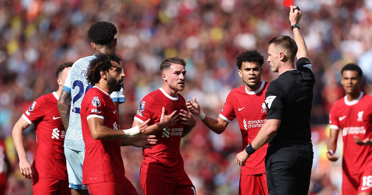 Rode kaart Liverpool-speler Mac Allister geseponeerd, United mist Mount ...